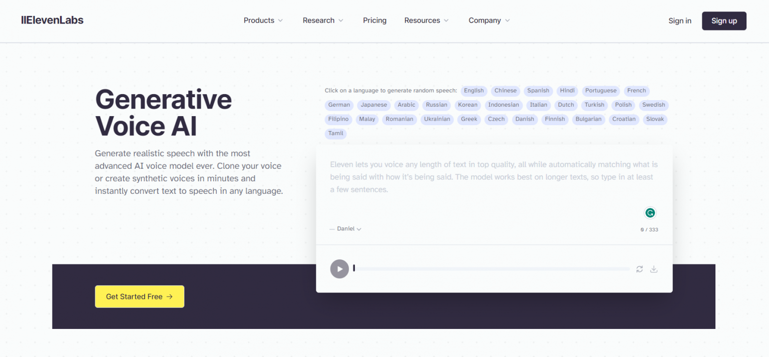 Eleven Labs Review: Features, Pros And Cons - TextoSpeech